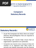 Statutory Registers Under Companies Act | PDF | Securities (Finance ...
