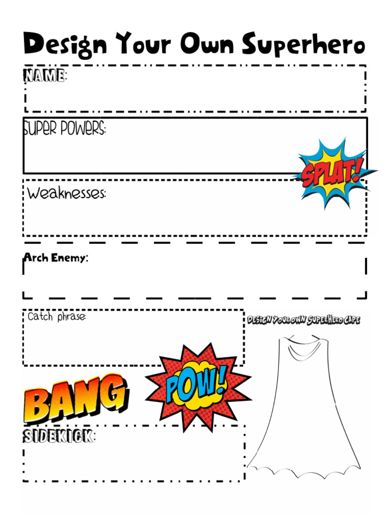 Design Your Own Superhero: Arch Enemy | PDF