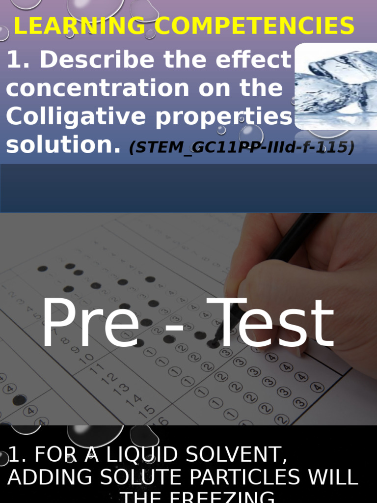 Freezing Point Depression in Solutions | PDF | Solvation | Materials ...