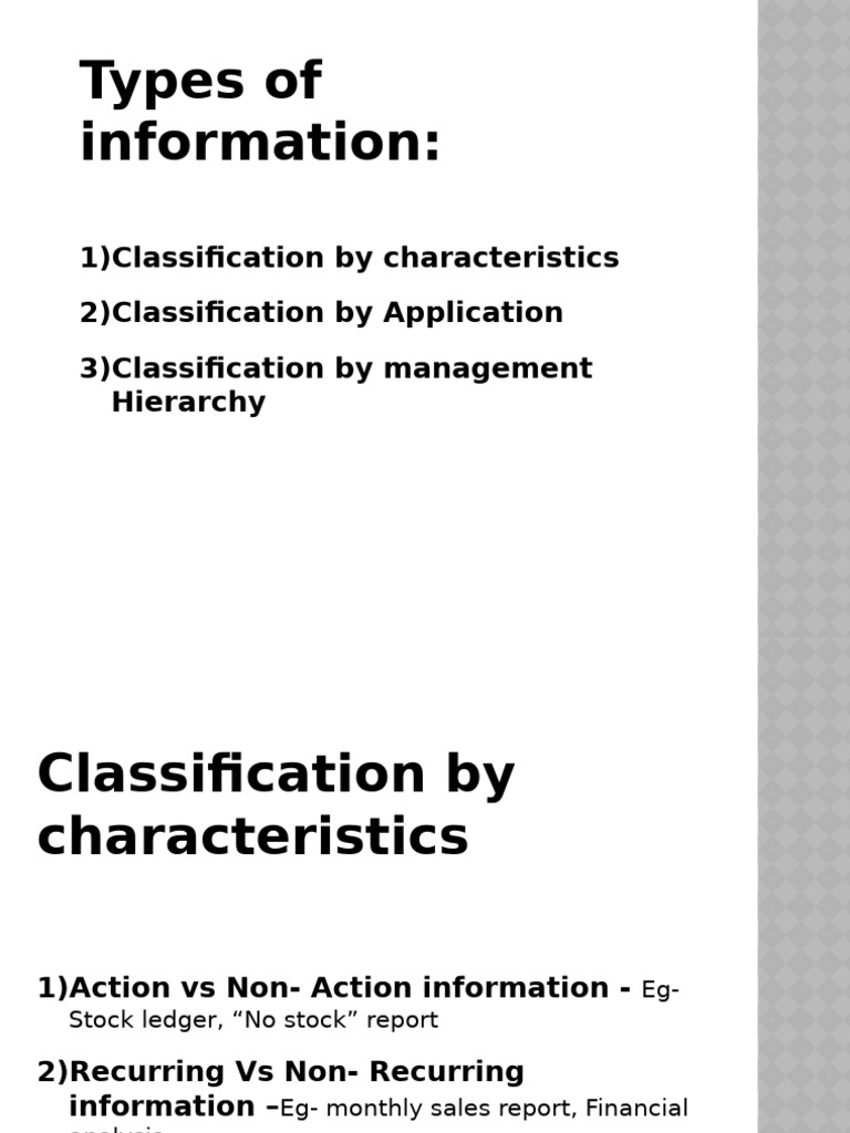 Types of Information | PDF