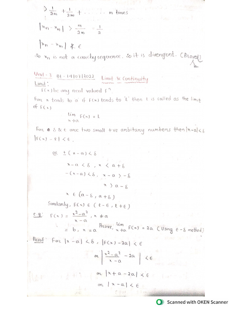 Limit and Continuity | PDF
