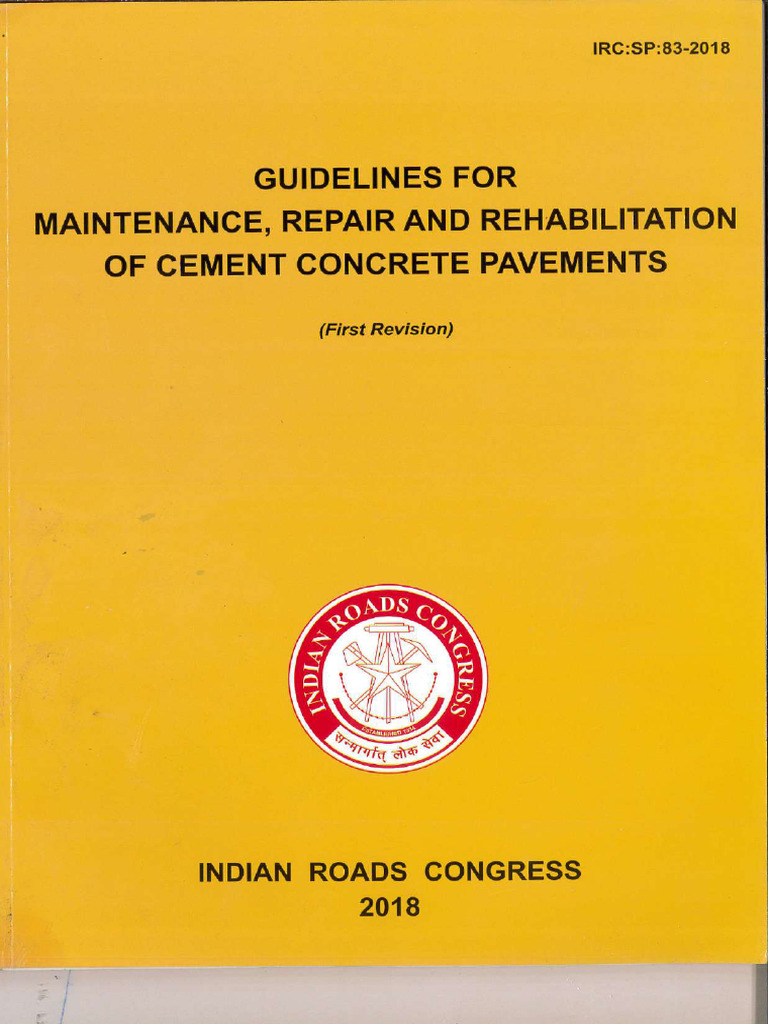 IRC SP 83-2018 Guidelines For Maintenance, Repair and Rehabilitation of ...