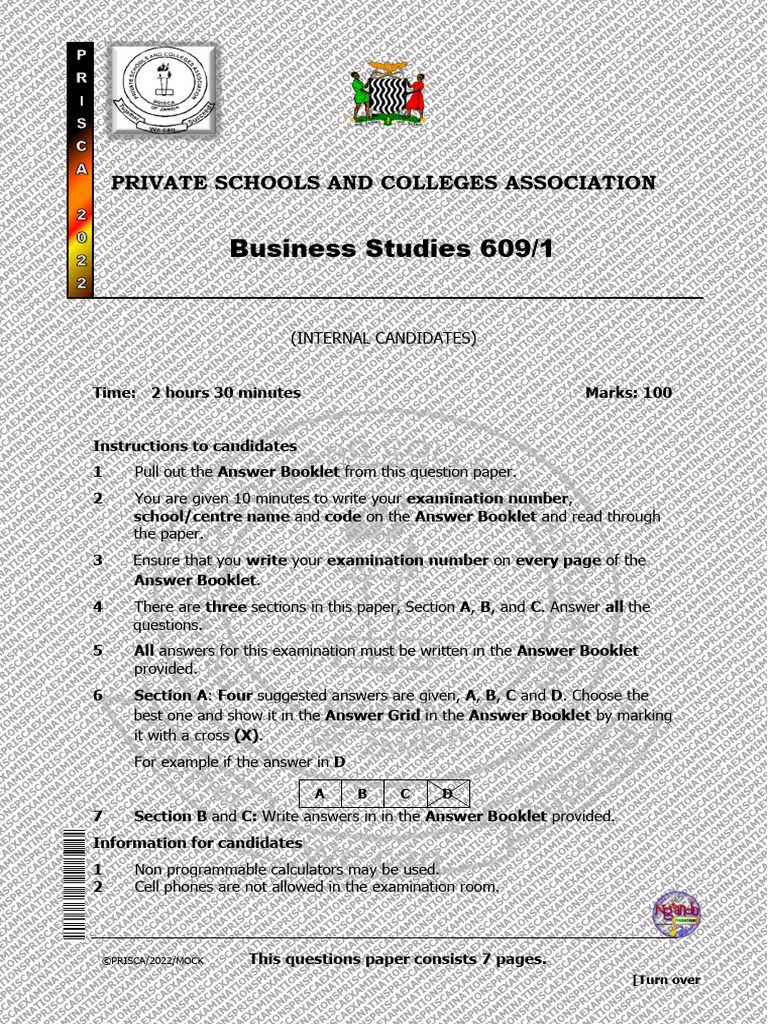 Business Studies G9 2022 | PDF | Debits And Credits | Banks