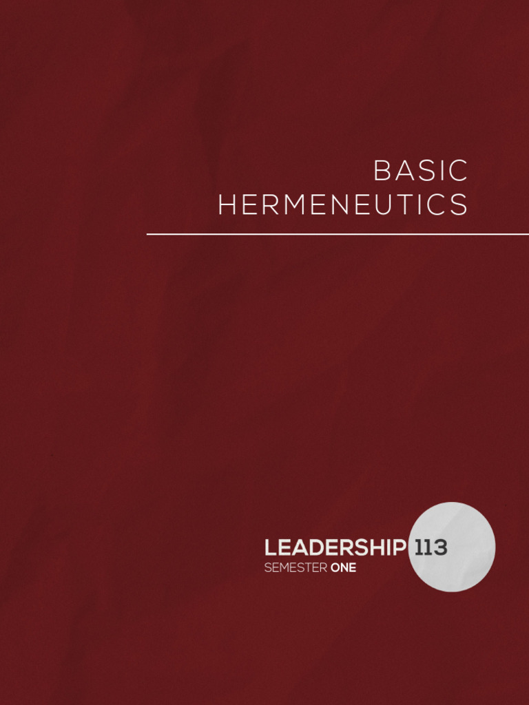 05 Basic Hermeneutics Interactive Ebook | PDF | Bible | Jesus