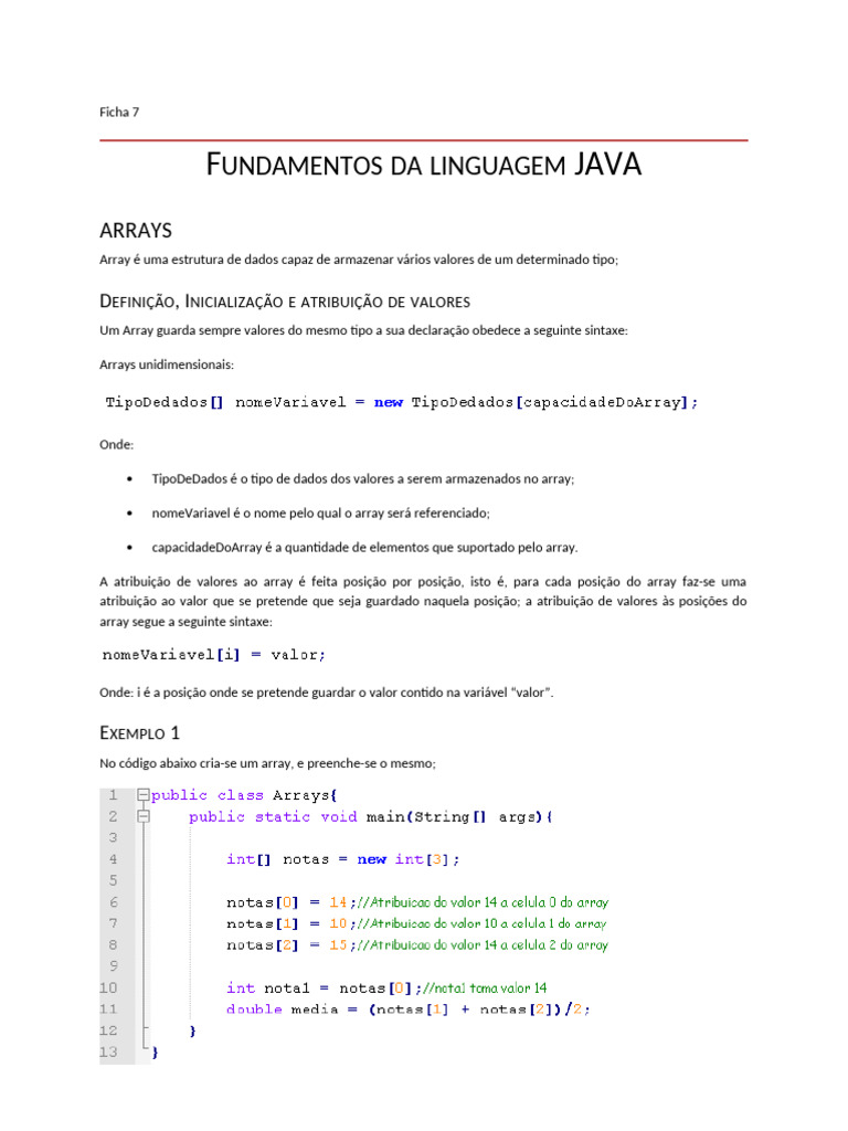 Ficha 7 Java | PDF