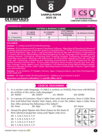 Icso Sample Paper Class-1 2025-26 | PDF | Computing