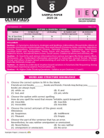 Grade 8 Admission Test Questions | PDF | Atmosphere