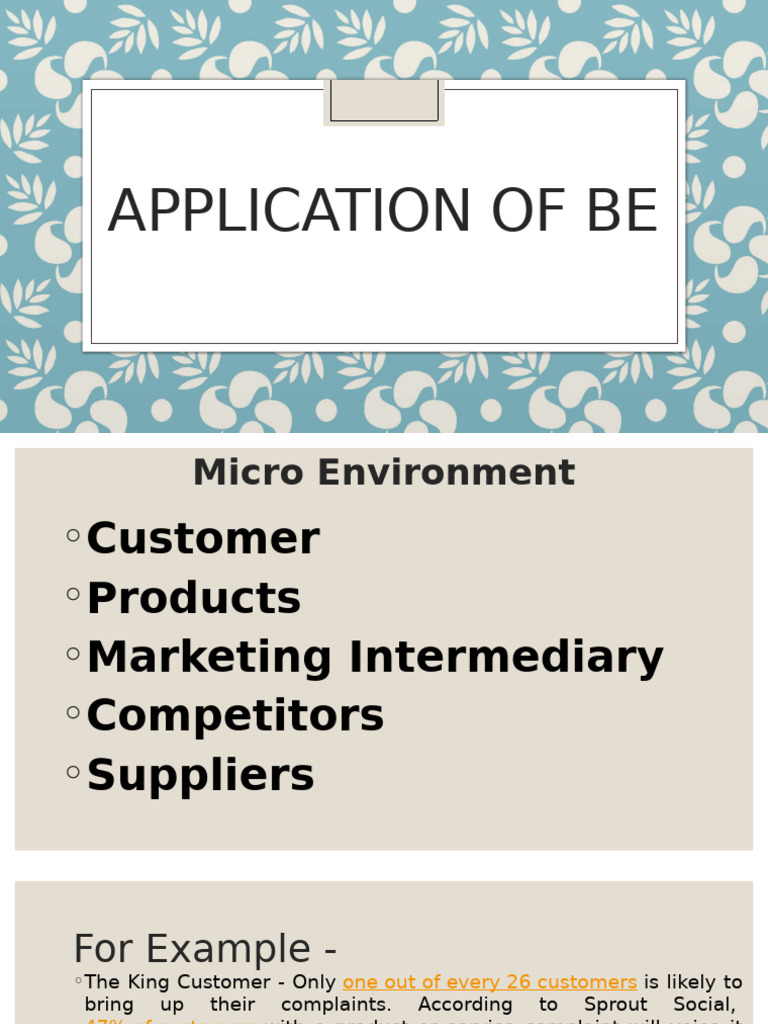 Application of BE | PDF