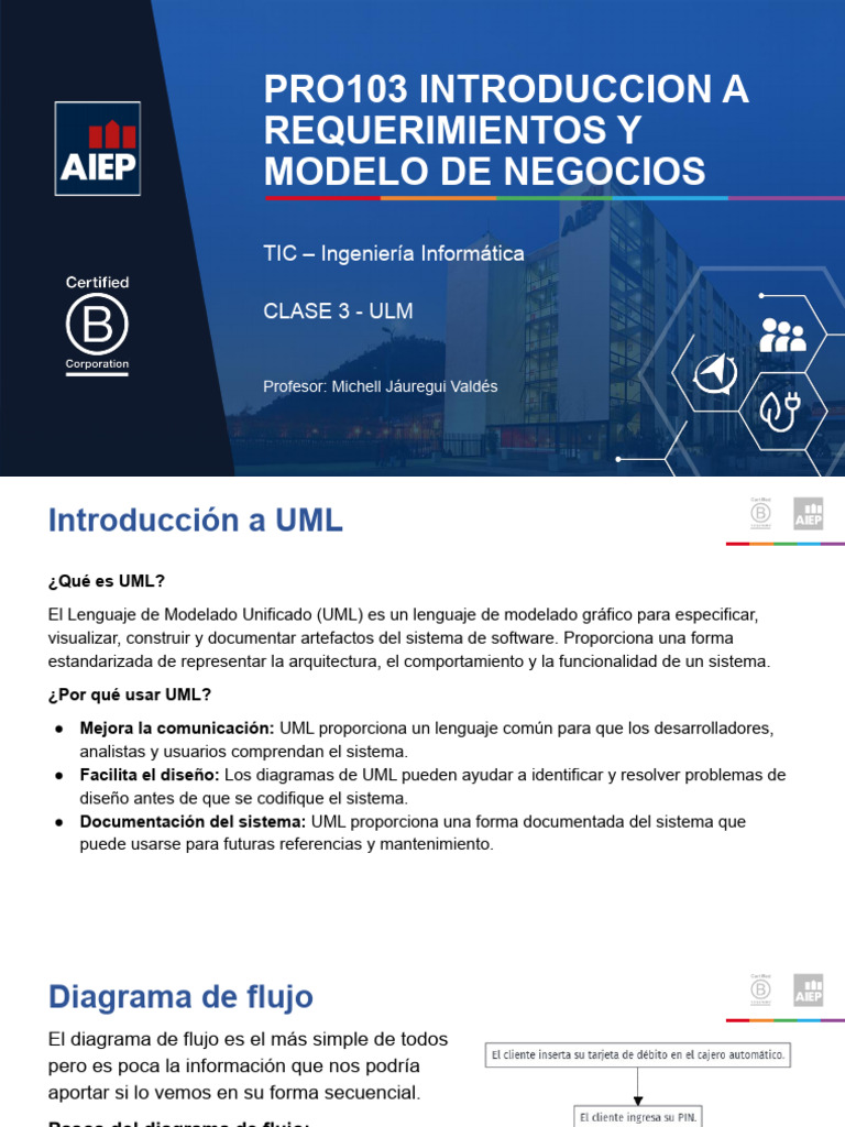 Clase 3 - INTRODUCCION A REQUERIMIENTOS Y MODELO DE NEGOCIOS - PEV | PDF | Lenguaje de modelado ...