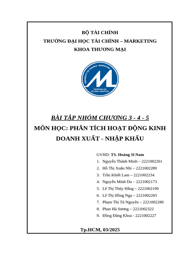 Phan Tich XNK | PDF
