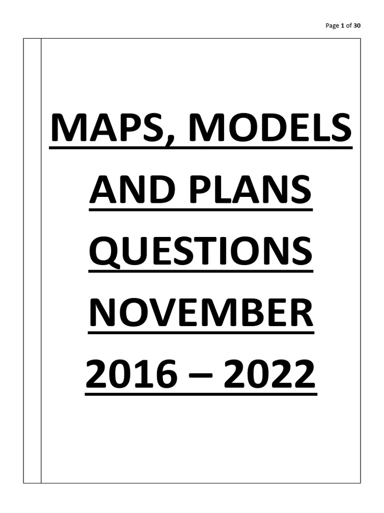 Maps, Models, and Plans Overview 2016-2022 | PDF