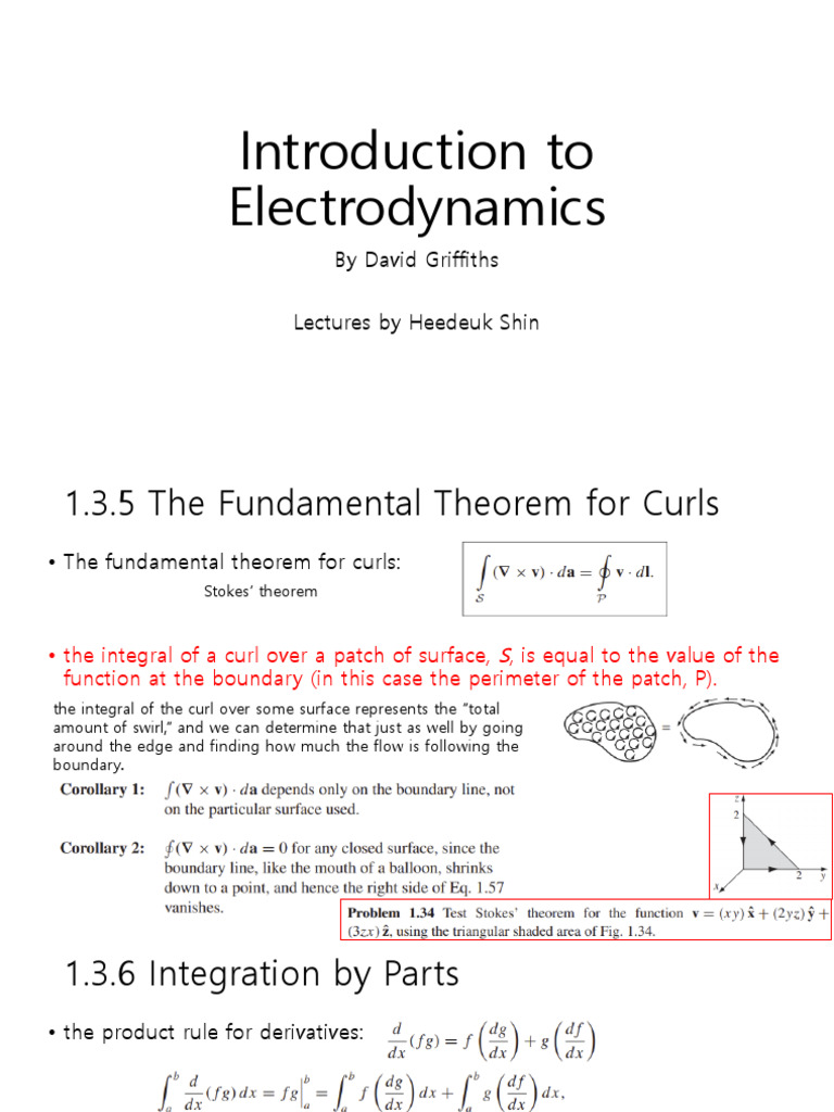 Introduction To Electrodynamics - Chap1 - Lecture2 - 1 | PDF | Coordinate System | Divergence
