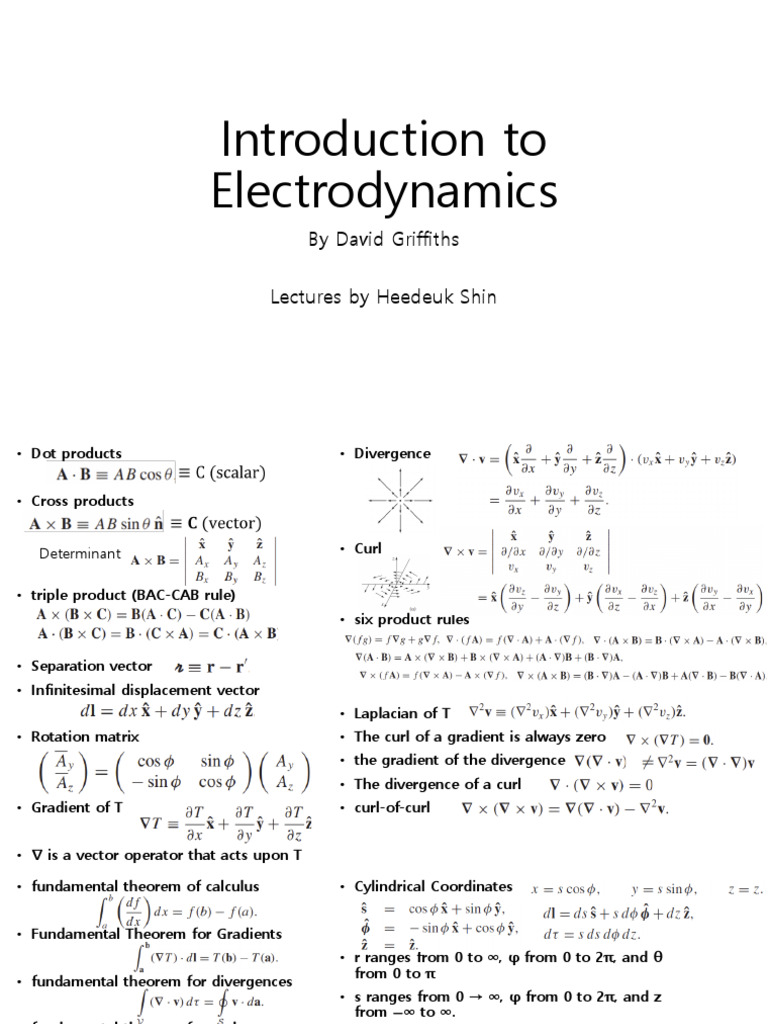 Introduction To Electrodynamics - Chap2 - Lecture2 - 2 | PDF | Electric ...