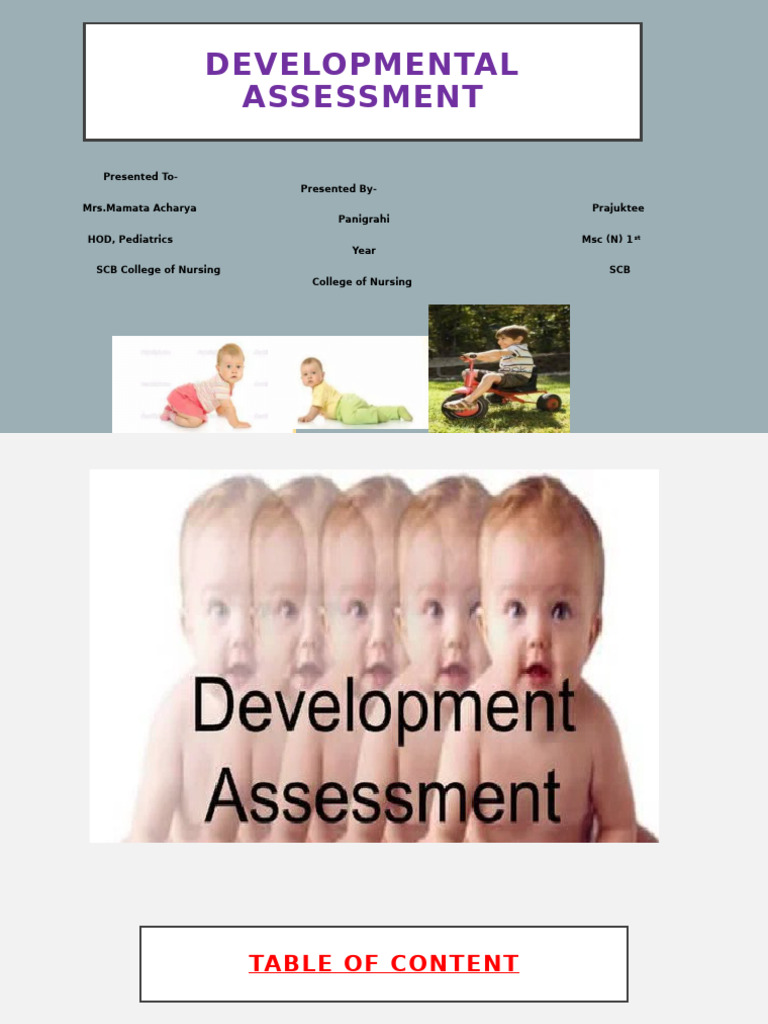 Developmental Assessment Finally | PDF | Child Development | Developmental Disabilities