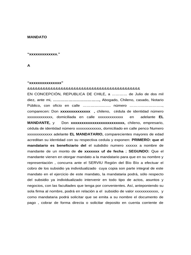 Mandato Poder | PDF