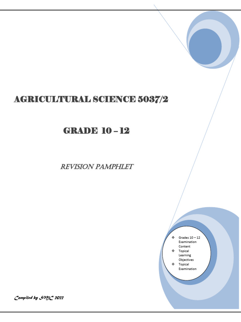 Agricultural Science Revision Pamphlet | PDF | Soil | Fertilizer