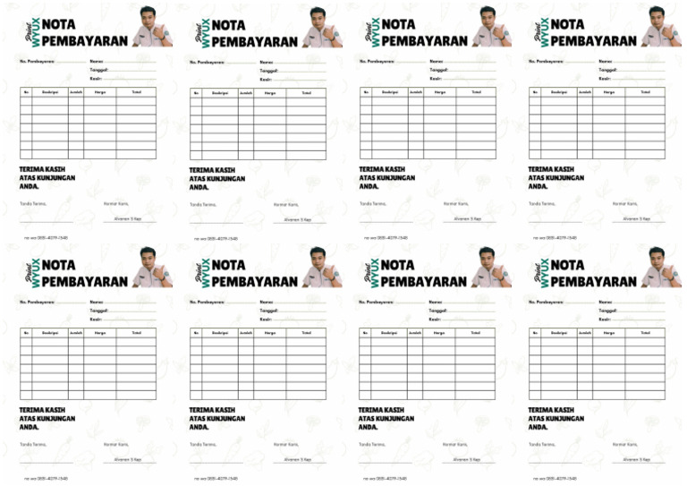 Nota Wahyux Prin | PDF