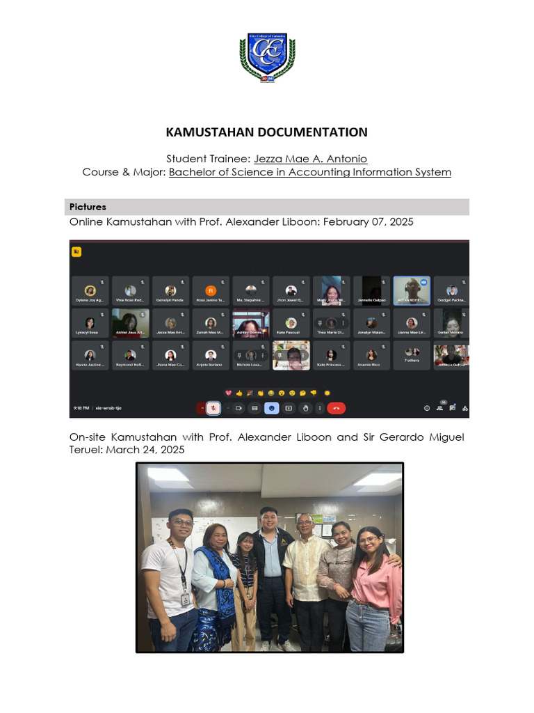Kamustahan Documentation | PDF