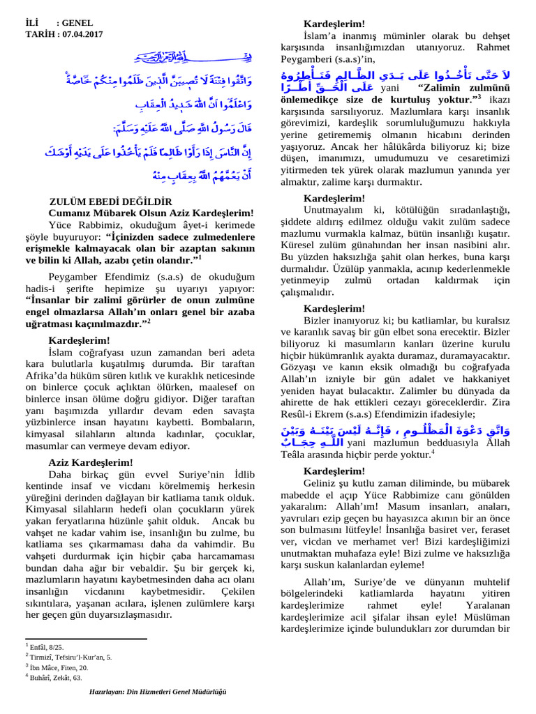 Zulm Ebedi Deildir | PDF