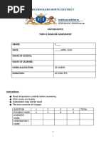 Grade 5 Mathematics Project Term 3 2024 - 051404 | PDF | Mathematics ...