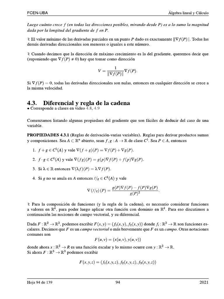 Regla de La Cadena, y Función Implícita | PDF