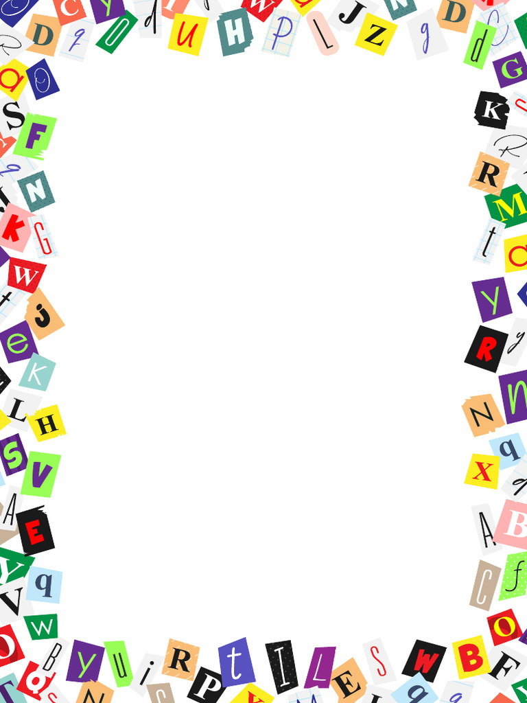 White Paper Cut Collage Letters Page Border - 20250416 - 205224 - 0000 ...