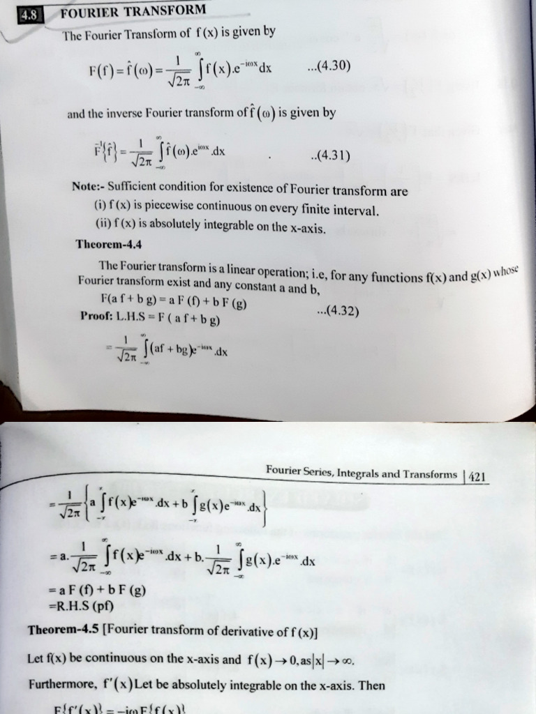 Fourier Transform | PDF | Fourier Transform | Mathematical Relations