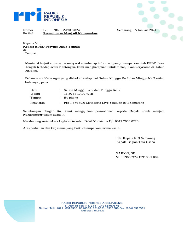 Surat Kop Fix1 | PDF