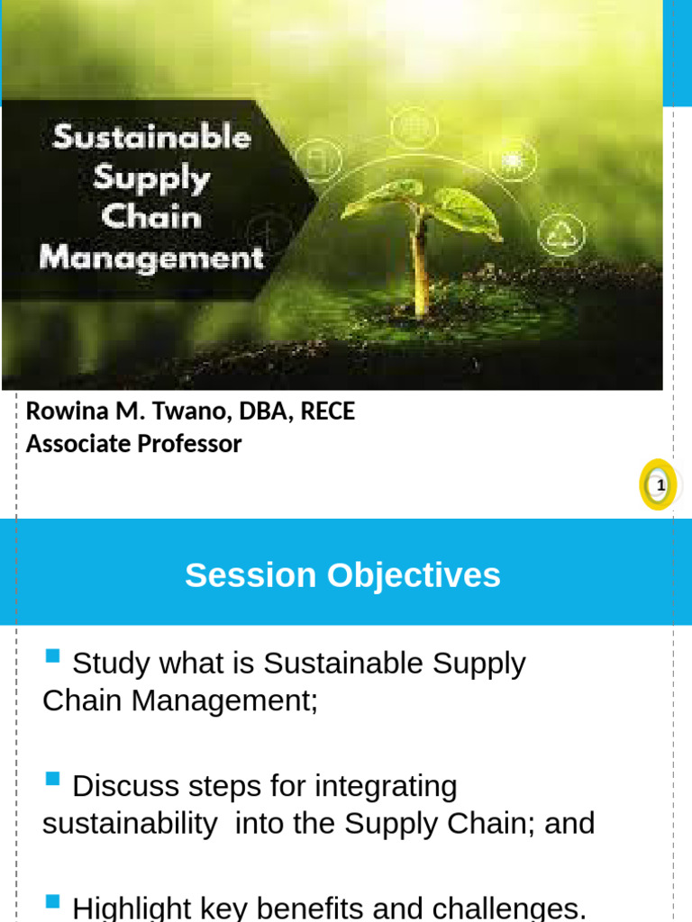 Lecture 6 Sustainability in Supply Chain | PDF | Sustainability ...