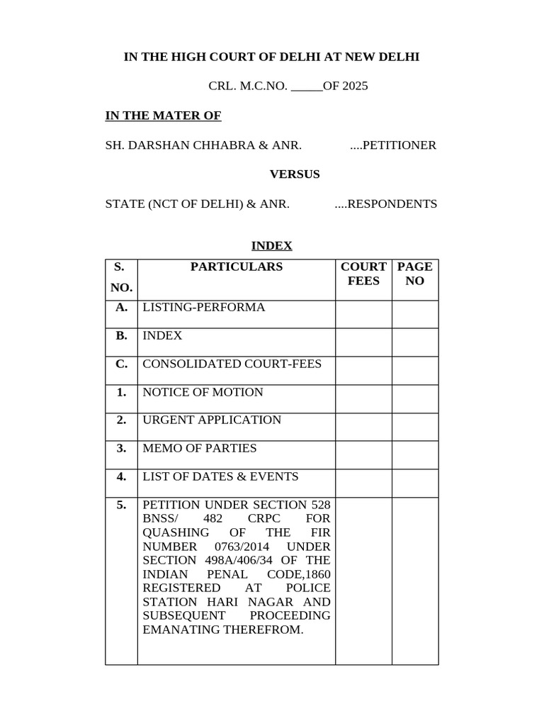 Darshan Quashing Petition | PDF | Affidavit | Advocate