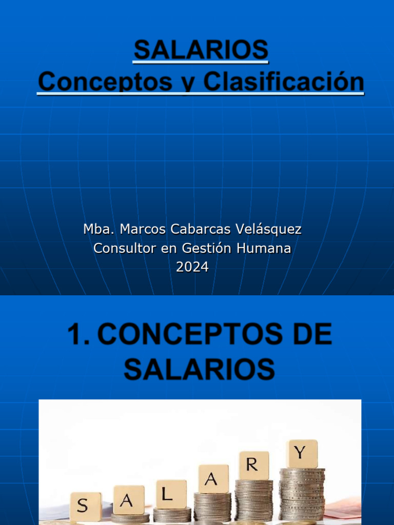 Conceptos y Clasificacion de Salarios | PDF | Salario | Salario mínimo