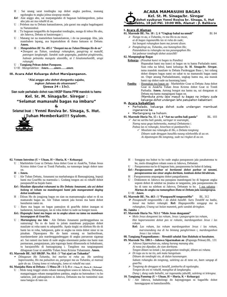 Acara Mamasuhi Bagas | PDF