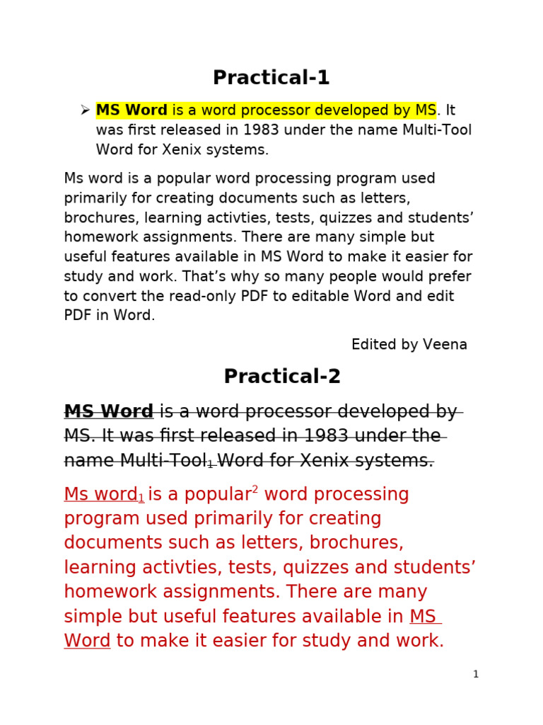 veena prac-1 | PDF