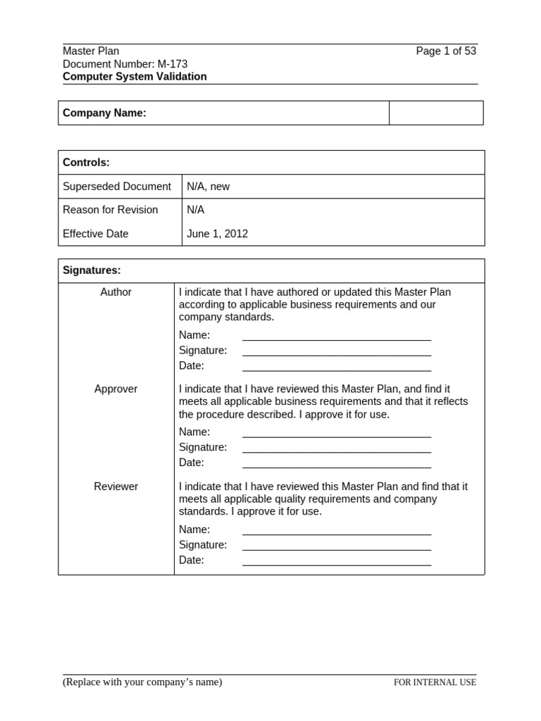 SOP-Computer Master Plan | PDF | Verification And Validation ...