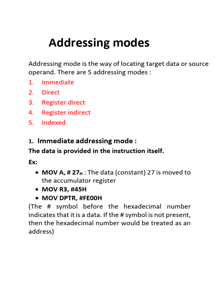 Addressing Modes-1-3 | PDF