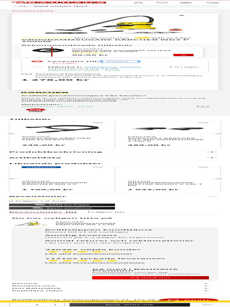 Grovdammsugare Kärcher WD3 P 1000W | PDF