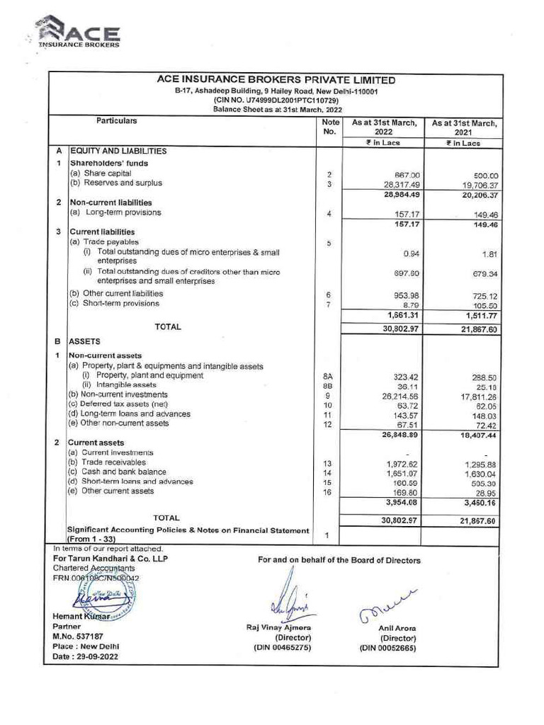 Ace Insurance Brokers | PDF