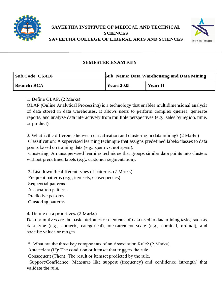 DMDW | PDF | Cluster Analysis | Machine Learning
