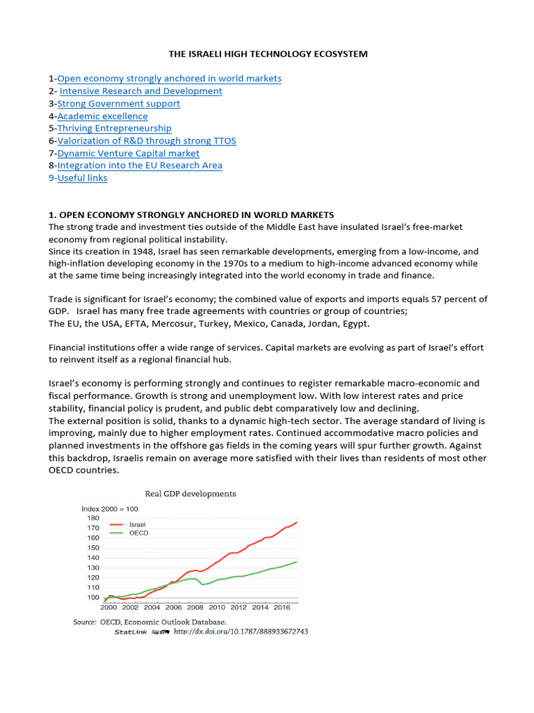 The Israeli High Technology Ecosytem | PDF | Venture Capital ...