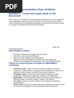 IT402 Digital Documentation Notes Class10 | PDF