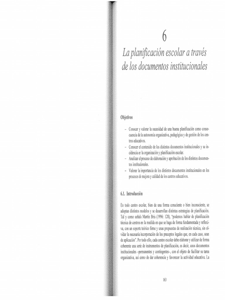 La Planificaciã N Escolar A Traves de Los Documentos Institucionales | PDF