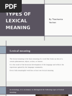 Lexical Meaning & Grammatical Meaning | PDF | Semantics | Word