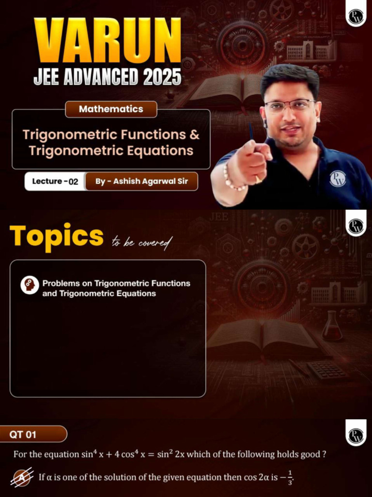 67c49361b38b6728c9e17dbb - ## - Trigonometric Functions and Trigonometric Equations 02 Class ...