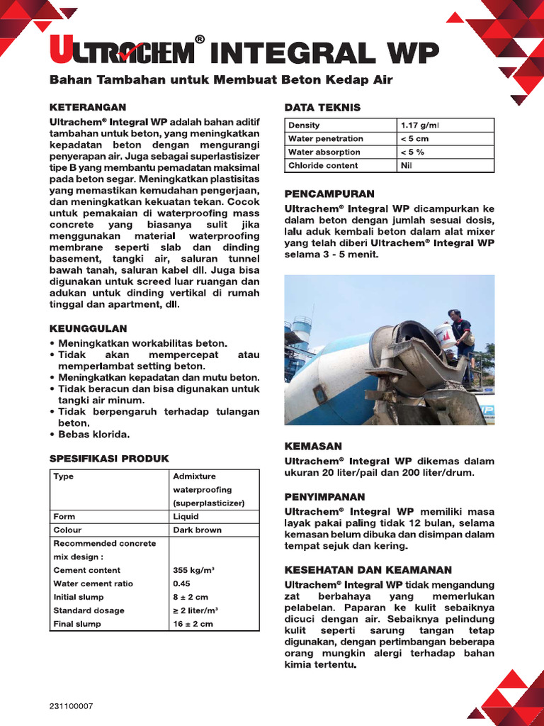 Spek_ULTRACHEM INTEGRAL WP (07 NOV 2023)_p | PDF