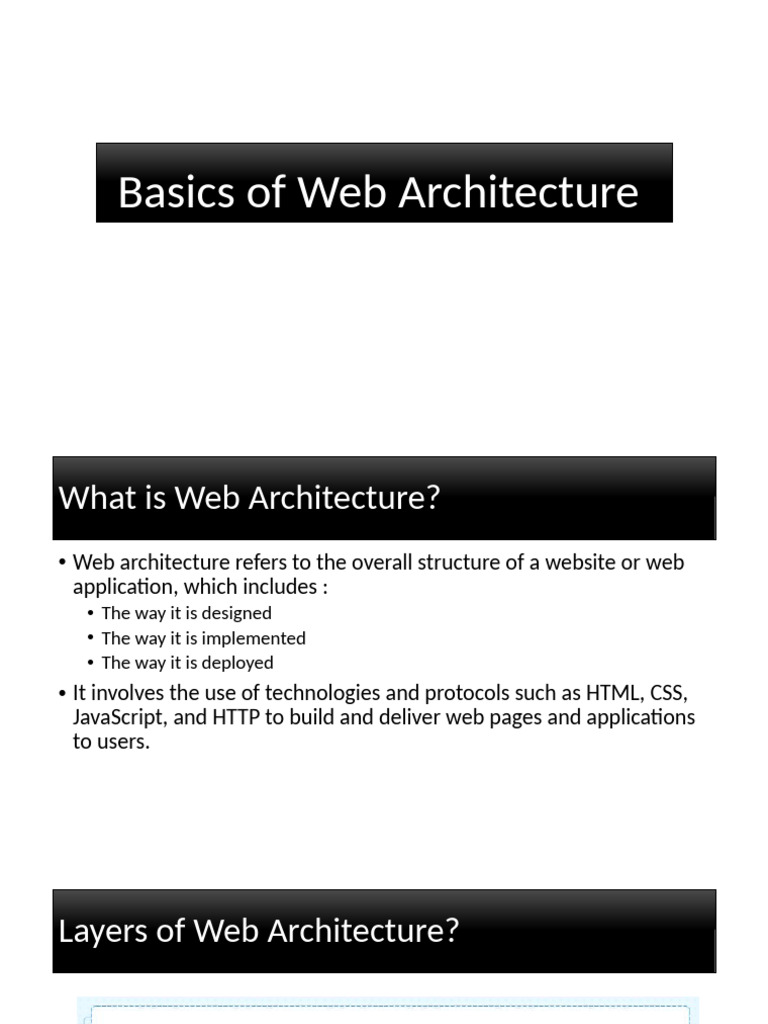 1.2 Basics of Web Architecture | PDF | World Wide Web | Internet & Web