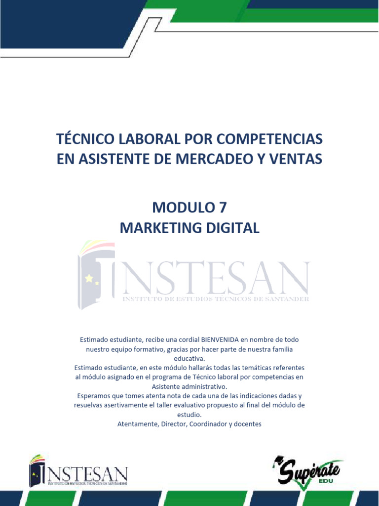 Modulo 7. Tl. Asistente en Mercadeo y Ventas | PDF | Publicidad digital ...