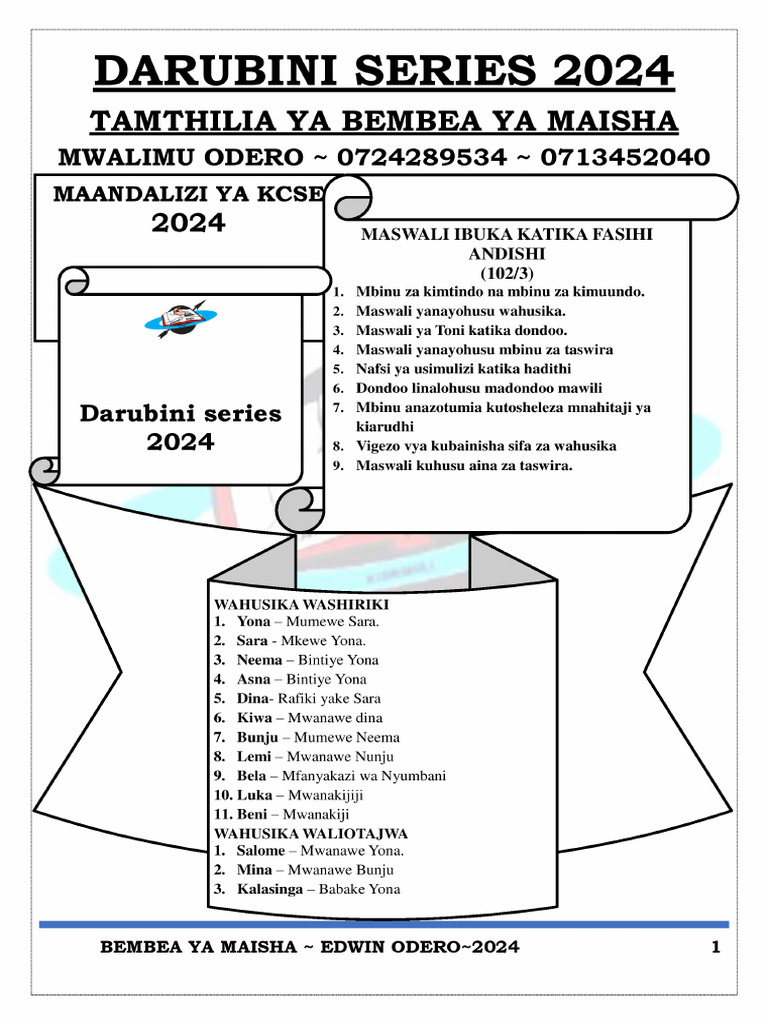 MASWALI YA BEMBEA YA MAISHA | PDF