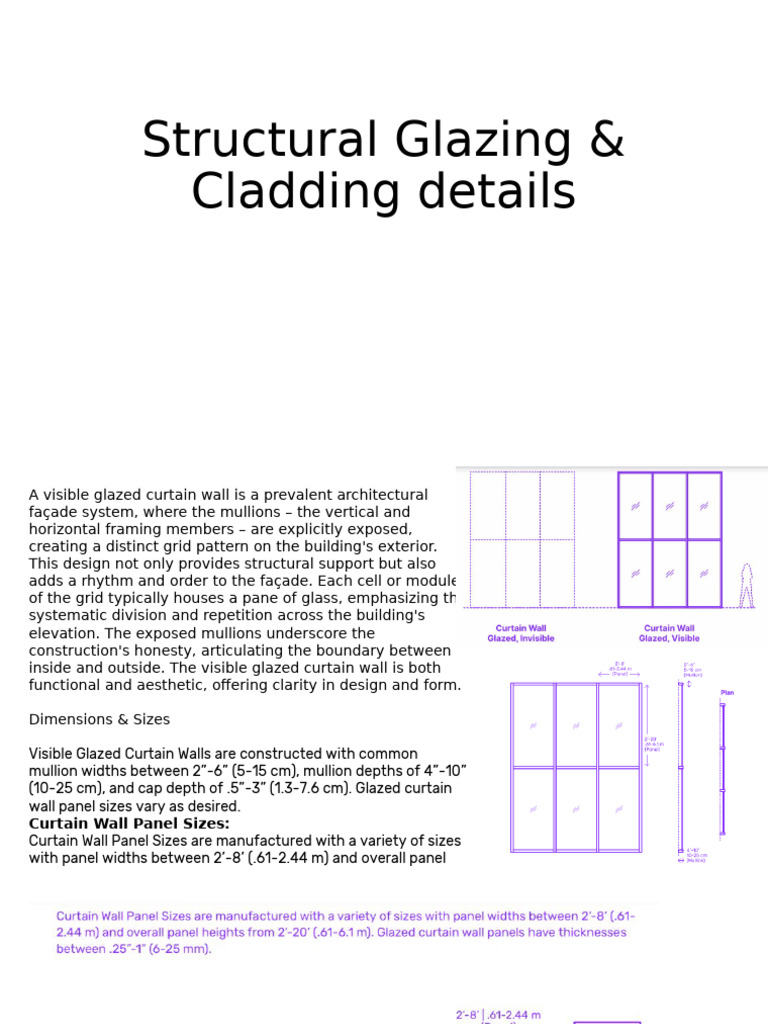 Structural Glazing & Cladding Details | PDF