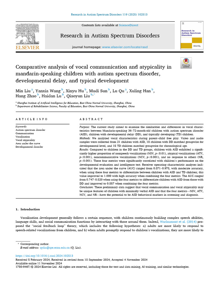 01-Comparative Analysis of Vocal Communication and Atypicality in ...