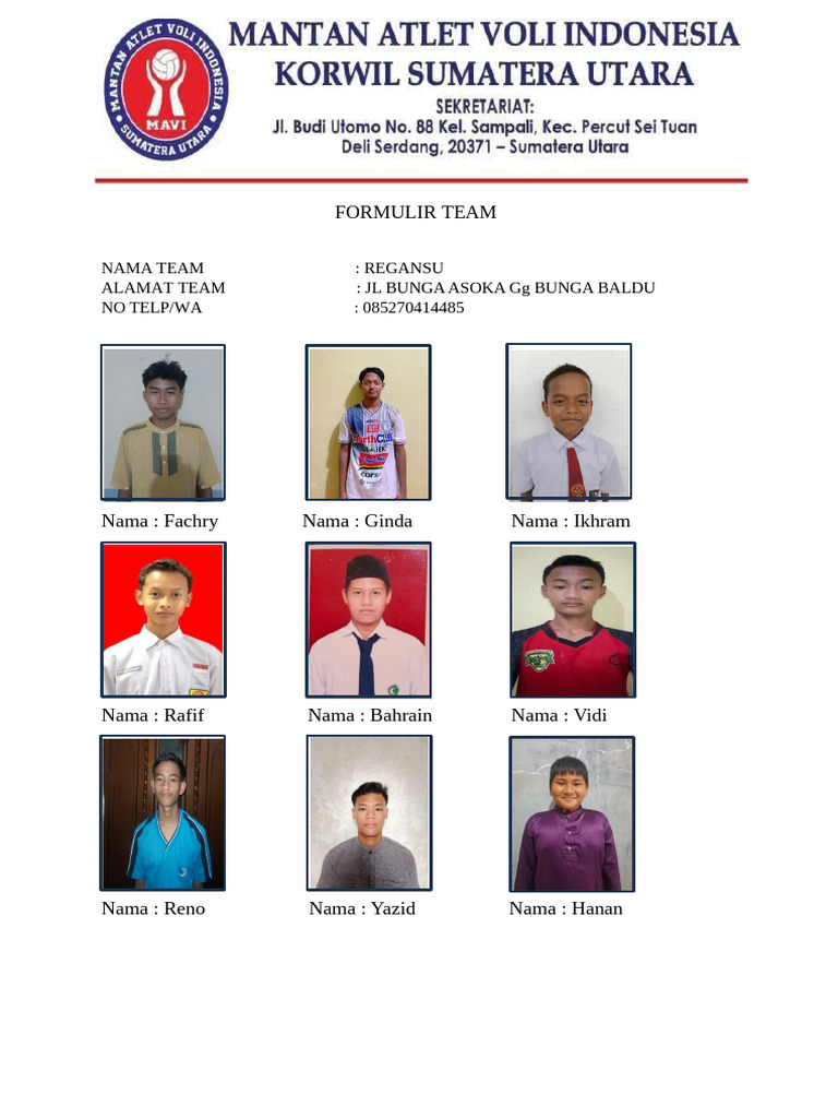 Undangan Voli U15 | PDF